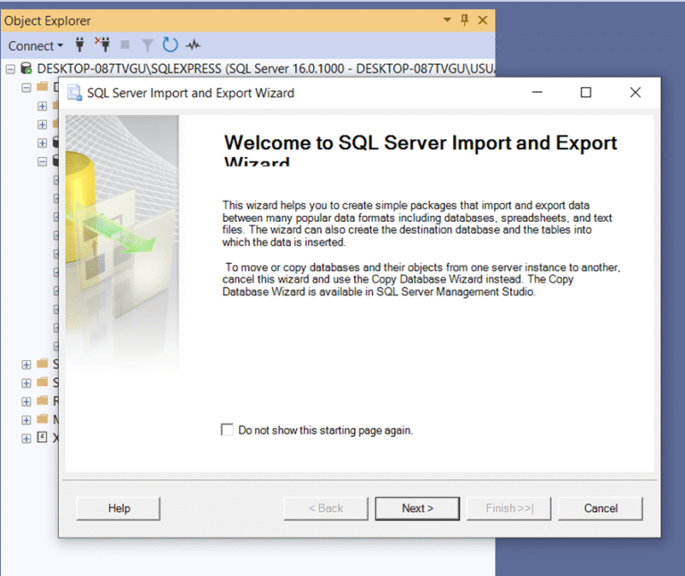 Importar datos de Excel a SQL SERVER EXPRESS