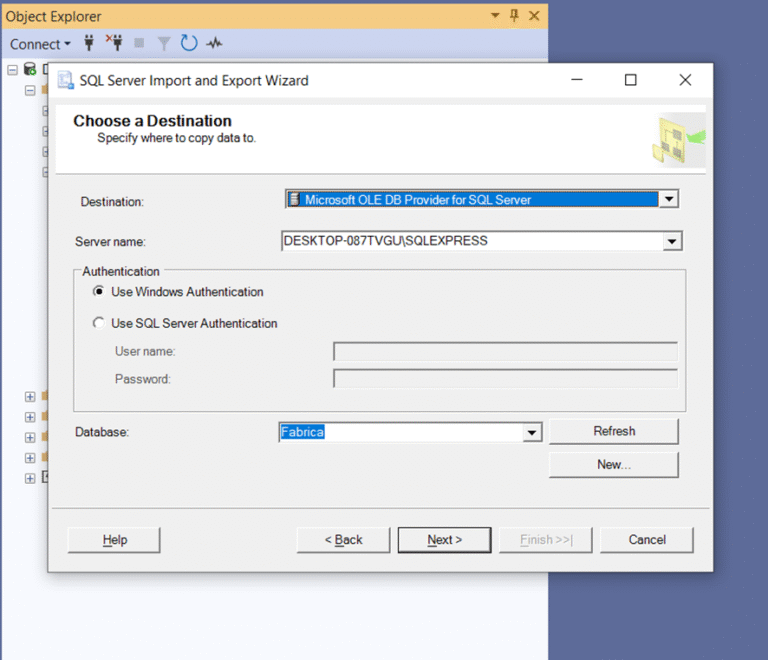 Importar datos de Excel a SQL SERVER EXPRESS
